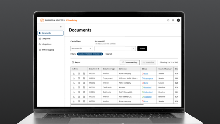 ONESOURCE E-Invoicing Software | ONESOURCE | Australia | Thomson Reuters