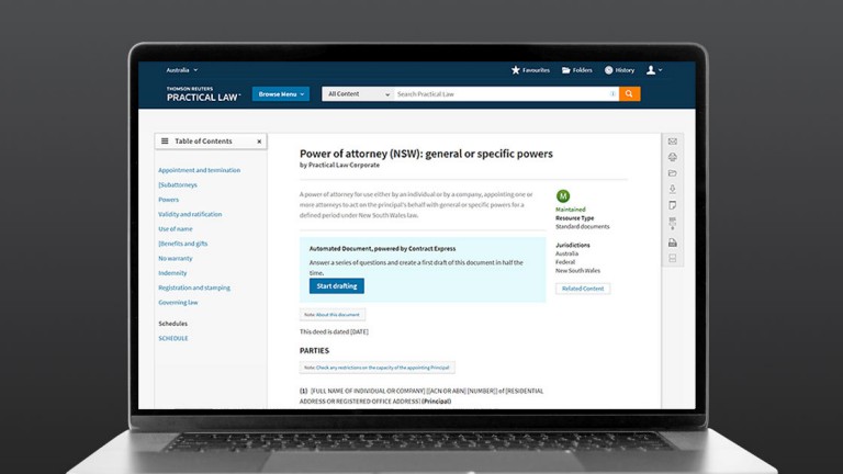 In-house Centre - Practical Law | Australia | Thomson Reuters