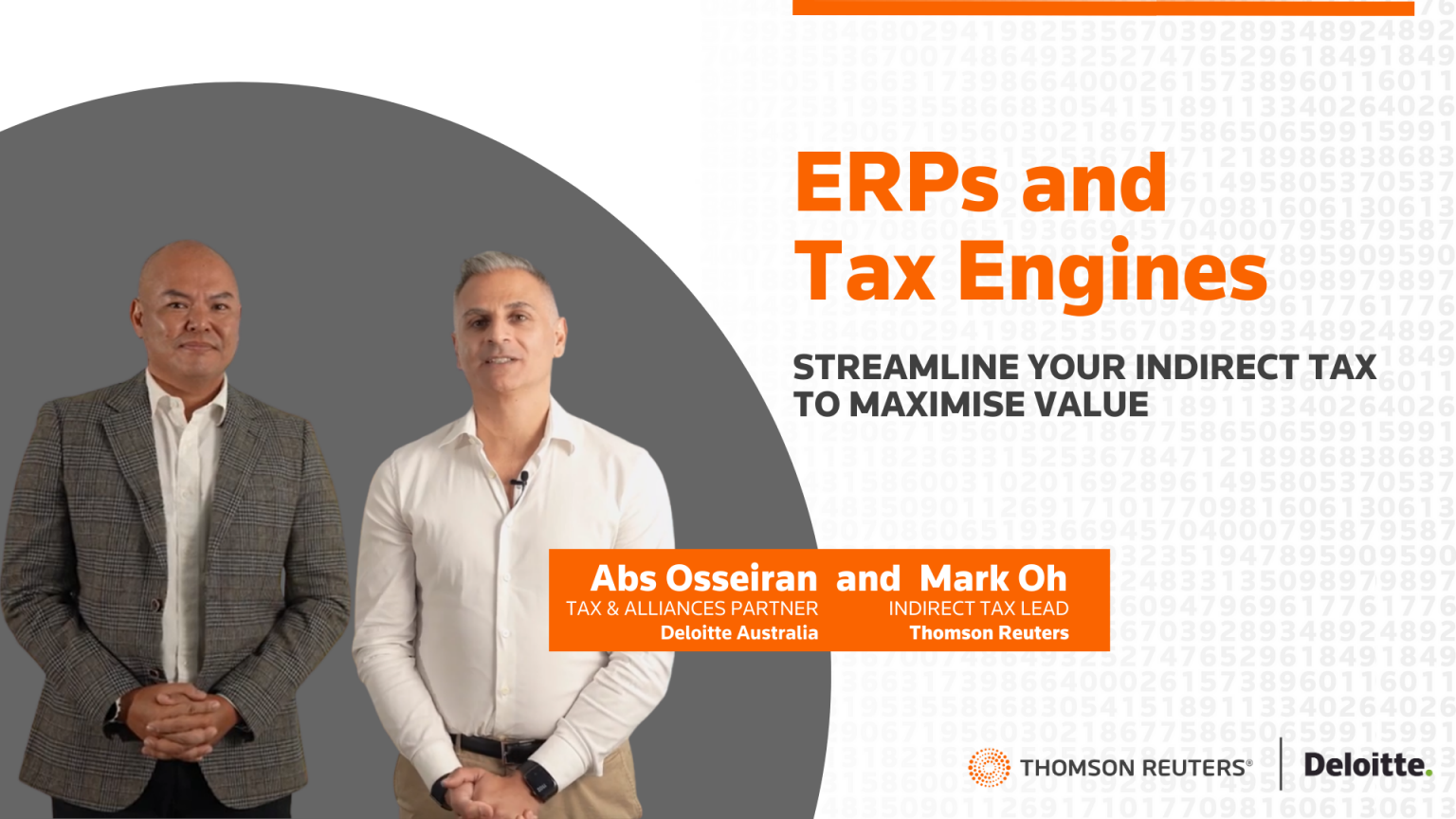 Tax Engines and ERPs | Thomson Reuters | Australia | Thomson Reuters