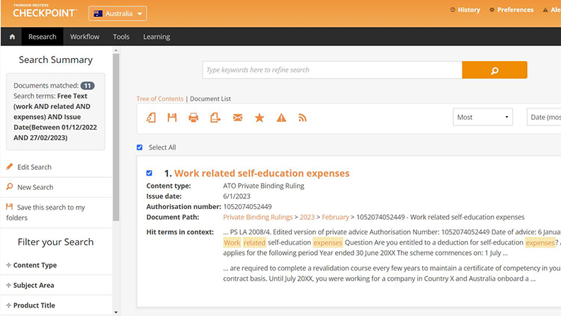 Time-saving Tax Research Tools | Checkpoint Australia | Australia ...