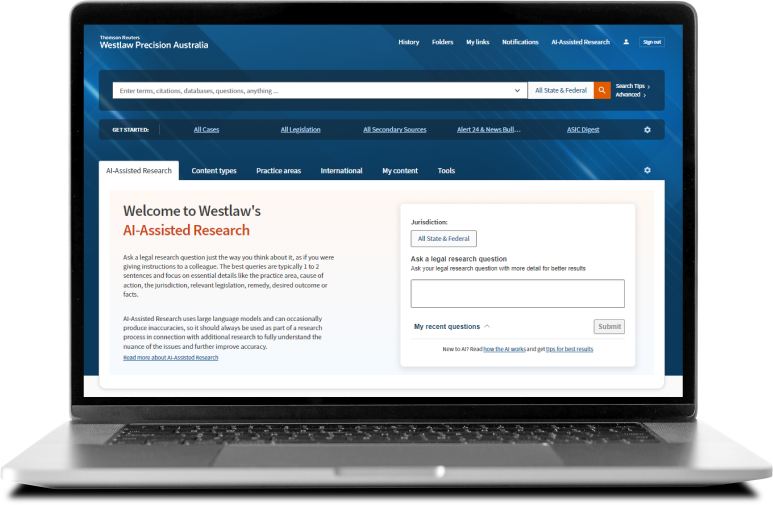 Westlaw – Legal Research Platforms | Australia | Thomson Reuters